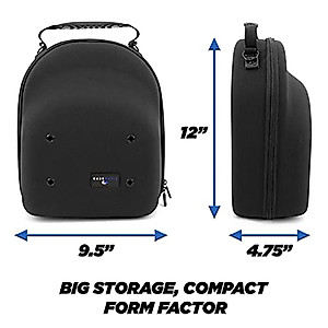 CASEMATIX Hat Travel Case for up to 6 Baseball Caps With Hard Shell Exterior, Adjustable Shoulder Strap and Carry Handle - Protective Hat Case Cap Carrier for Travel and Storage, Case Only