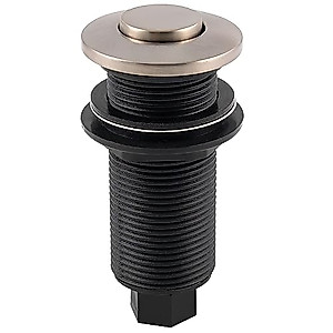 Westbrass ASB-B3-07 Sink Top Waste Disposal Replacement Air Switch Trim Only, Flush Button, Satin Nickel