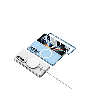 BAILI Galaxy Z Fold4 Magnetic Case,Support Magsafe and Wireless Charger for Samsung Galaxy Z Fold 4 5g,Ultra -Magnetic Suction Z Fold4 case That adapts to The Vehicle Bracket-Red