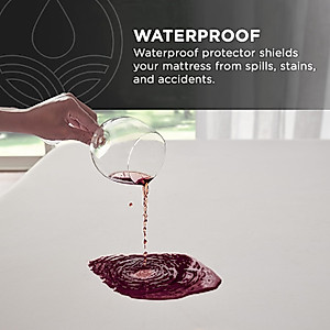 Tempur-Pedic TEMPUR-Protect Waterproof Mattress Protector, Full, White