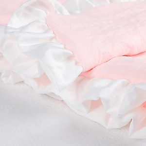 Blush Coral Pink Ruffle Crib Bedding Set Baby Girl Bedding Blanket Nursery Crib Skirt Set Baby Girl Crib Sheet (Ruffle Blanket)