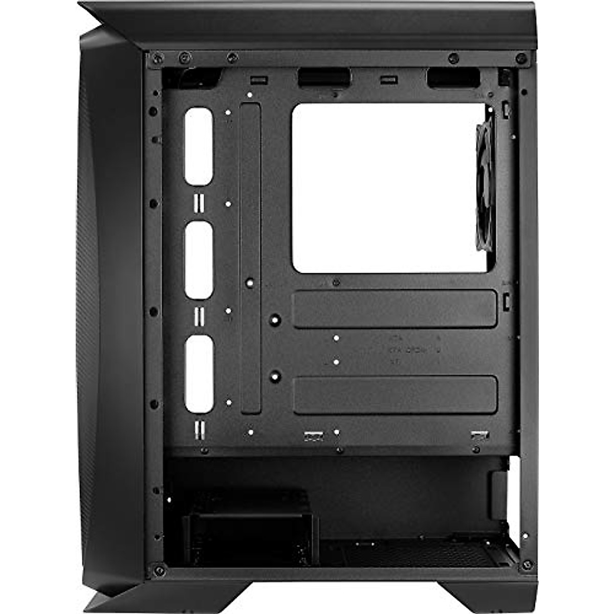 Gaming PC Case Mid-Tower Chassis by AeroCool, AeroOne Eclipse Black, Tempered Glass Panel, 4X RGB Fans, 2X USB 3.0, ATX Desktop Case