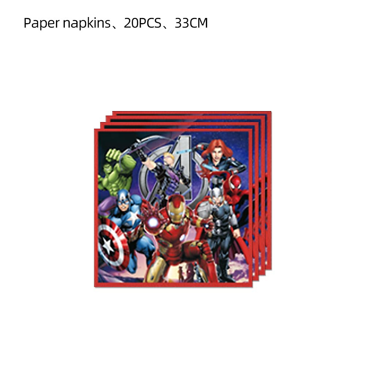 SUTRADHAR 41pcs Superhero Party Supplies,1Tablecover, 20Napkins,20Plates, Superhero Birthday Party Decorations,41Pcs/Set