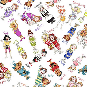 Loralie Designs Faithful Ladies Toss Fabric by The Yard for Quilting