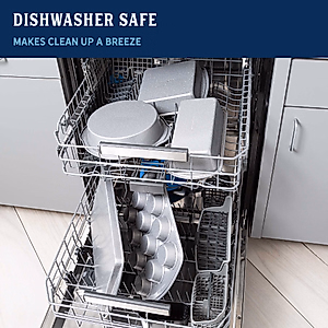 Country Living Nonstick Loaf Pan, Heavy Duty Carbon Steel with Quick Release Coating, Made without PFOA, Dishwasher Safe, 2-Pack Bakeware Set, 9-Inch x 5-Inch, Gray Speckle