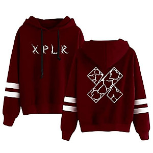 WYLINGER XPLR Hell Week Sam and Colby New 2D Logo Pullover Hoodies Merch Men/Women Hooded Sweatshirt Hockey Uniform (red,Medium)