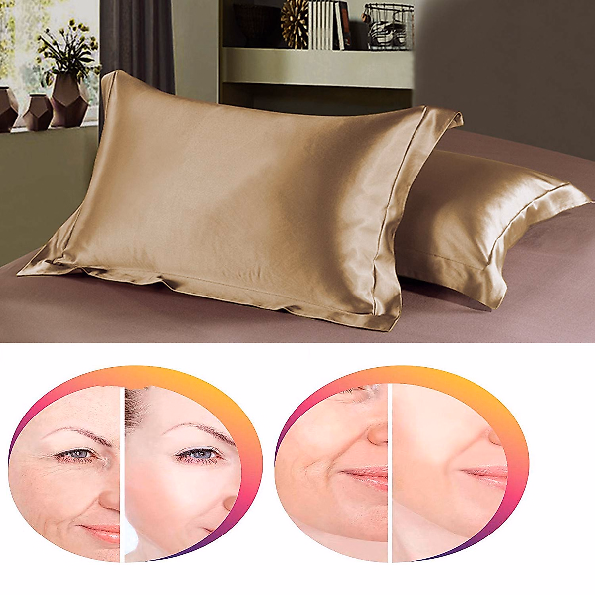 Grounding Therapy Mat(27'' * 71'') Set + 1 Copper Infused Pillowcase Grounding Mattress Cover Pad Anti- Aging, Beauty Face, Grounding Sheets for Better Sleep, Relieve Pain