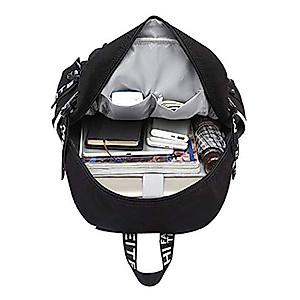 WANHONGYUE Attack on Titan Anime Cosplay Schoolbag Rucksack 15.6" Laptop Backpack with USB Charging Port Black / 2