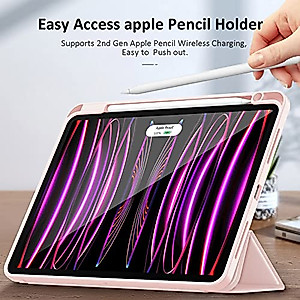 iPad Pro 11 Inch Case 2022 2021 2020 2018, Hoidokly Slim Stand Protective Folio Case Smart Cover with Pencil Holder Compatible with Apple iPad Pro 11" 4th 3rd 2nd 5st Generation