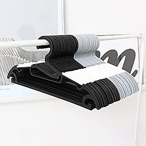 [Made in Korea] Kazt Multi Non-Slip Hangers, S-Shape Design, Slim Profile and Space Saving, Everyday Use for Clothes, Ties, Scarves, Accessories and More (Pack of 30)