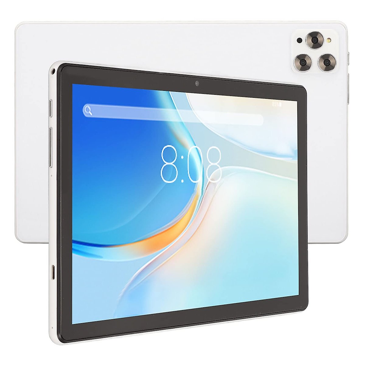 VINGVO HD Tablet, 5GWIFI 10 Inch Tablet 5MP Front 13MP Rear Night Reading Mode 100-240V Octa Core Processor IPS Screen for Android 11 for Reading (White)