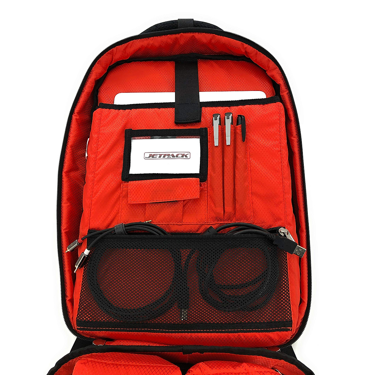 JetPack Snap Backpack for Non DVS, Club DJ Gig Set up, This Bag Protect Carry Mac, Laptop, Stand, Headphone, USB Mobile Devices, Cables, Microphone. Travel Friendly, Ultra Slim Design