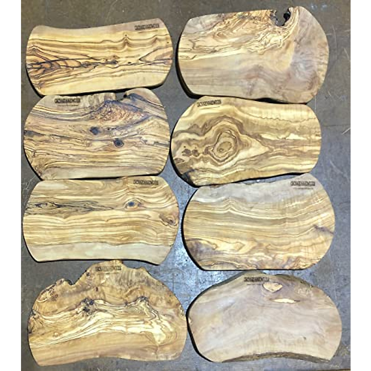 12" Rustic Handmade Bark Edge Olive Wood Charcuterie Board by Orchard Hardwoods- For Cutting, Chopping, Serving. Wooden Slab- Unique Gift. In Sm 12", Med 16", Lg 20", XL 24".(Small 12x5-6x0.8 inch)