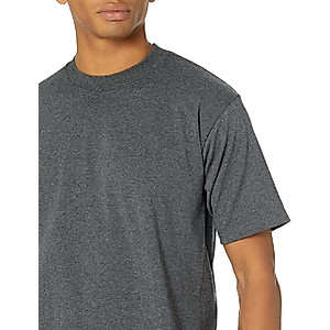 Pro Club Men's Heavyweight Cotton Short Sleeve Crew Neck T-Shirt, Charcoal, XL-Tall