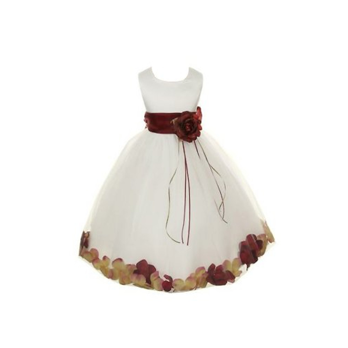 CinderellaCouture-CC1190W-Floor Length Dull Satin Pick up Floor Length Dress, red, Size 2