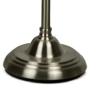 LIGHTACCENTS Royal Floor Lamp with Brushed Nickel Finish and White Alabaster Glass Shade Model 16176-25 - Stand Up Lamp for Living Room - Transitional Standing Torchiere 72" Tall (Brushed Nickel)