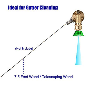 Tool Daily Pivoting Coupler for Pressure Washer Tips, Gutter Cleaner Attachment, 1/4 Inch Quick Disconnect, 240 Degree, 4500 PSI