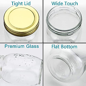 32 oz Glass Jars With Lids,Encheng Wide Mouth Ball Mason Jars 1000ml,Canning Jars For Pickles,Herb,Jelly,Jams,Honey,Glass Storage Jars Kitchen Canistes Containers Dishware Safe 9 Pack …