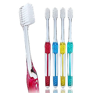 MISOdental Advanced Manual Toothbrush (All Slim) for Adults, Soft Bristles, Small Head, Refreshing, 4 Pcs, Made in Korea, Included Protection Caps, Youth 12+