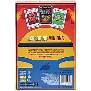 Exploding Minions by Exploding Kittens - A Russian Roulette Card Game, Easy Family-Friendly Party Games - for Kids, Teens & Adults - 2-5 Players