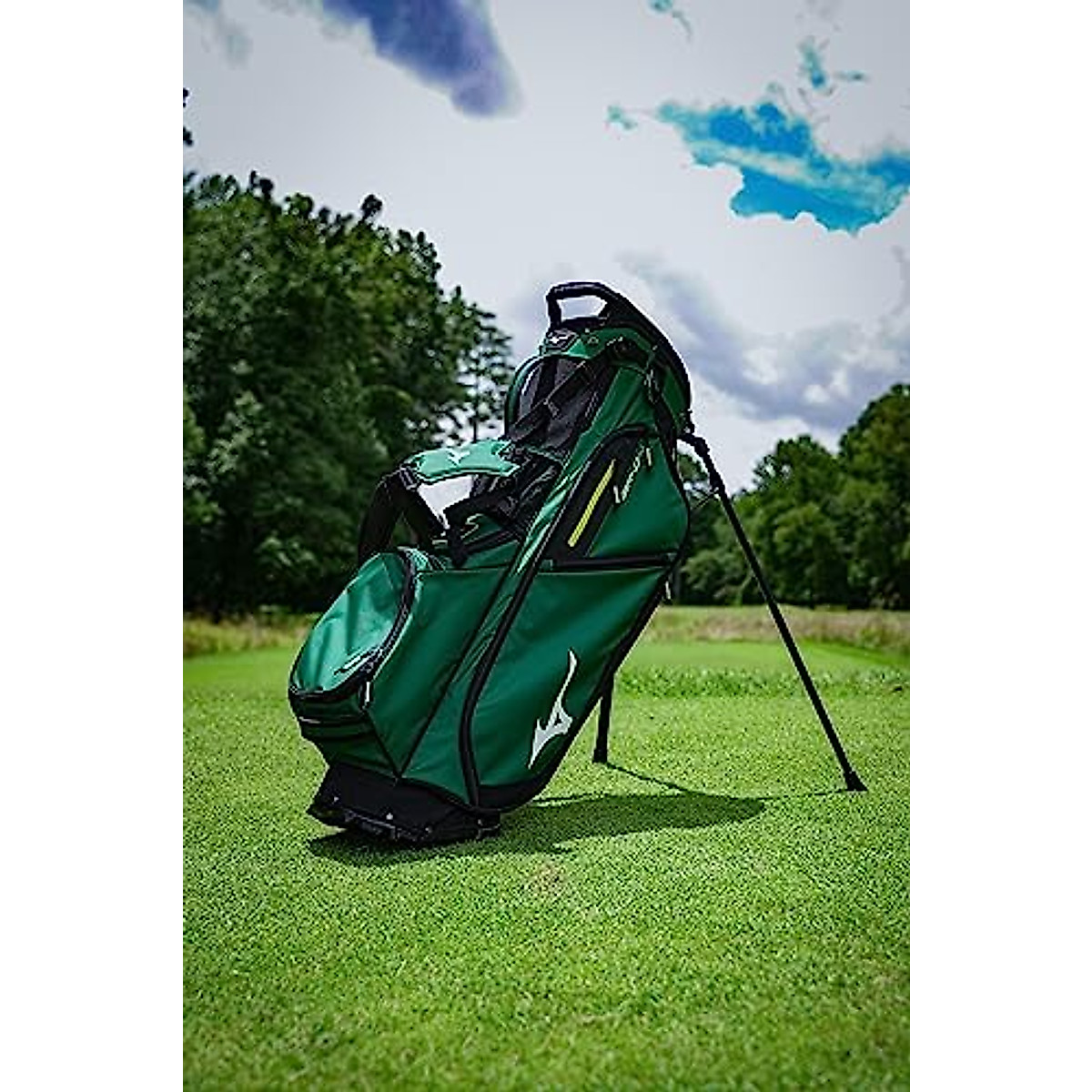 Mizuno BR-D4 6-WAY Stand Bag, White-Black