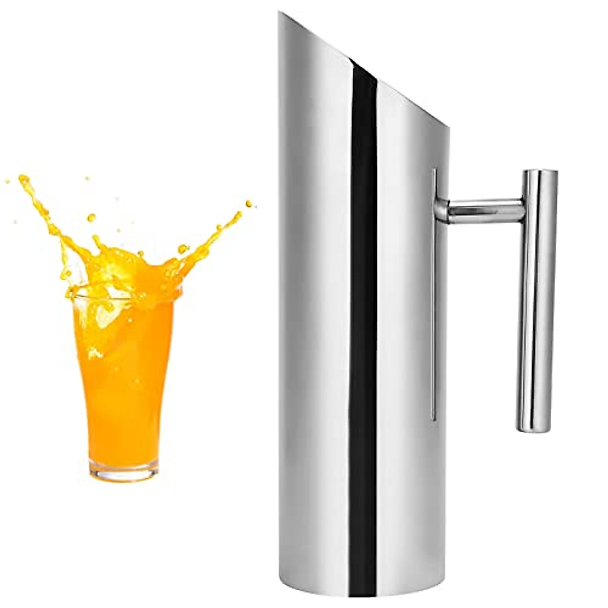 Ikunde Water Kettle Stainless Steel Teapot Coffee Juice Pot Drinkware for Home Bar Restaurant1.5L