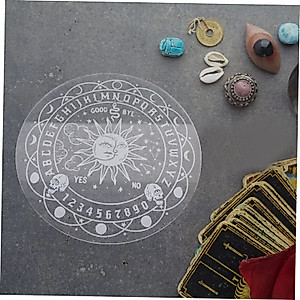 DOITOOL 3pcs Pendulum Dashboard Desk top Decor Tabletop Decor Witch Decor Portable Divination Board dowsing Divination Board Acrylic Divination Message Board Divination Crafts Props Letter