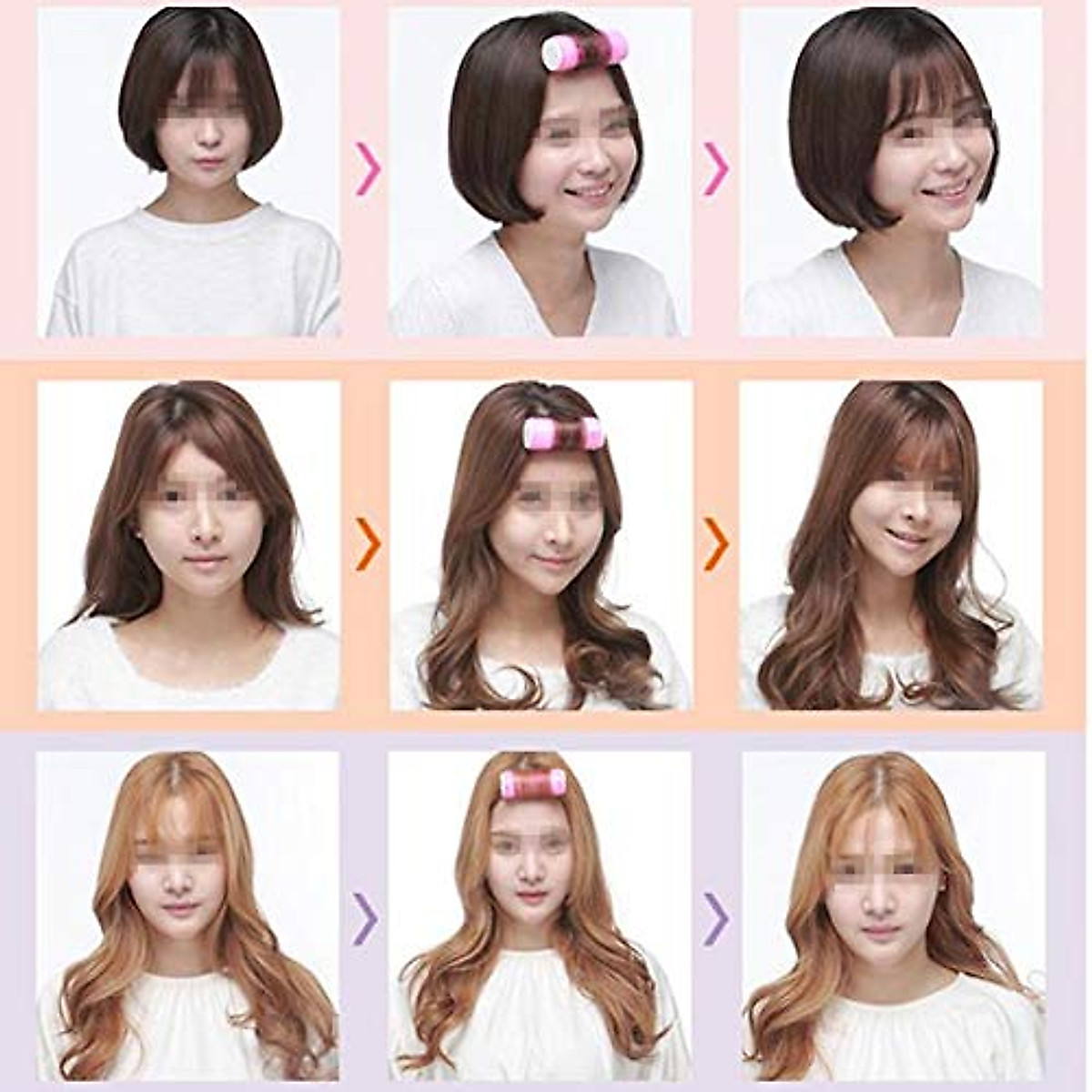 USB Instant Heat Ceramic Hot Hair Rollers, Portable Hair Curlers Bangs Curling Hair Styling Tool Mini Electric Hair Curler DIY Hairdressing Tool