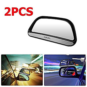 Adjustable 360 Degree Rotation Wide Angle Side Rear Mirrors Blind Spot Snap Way Rearview Mirror Universal Black