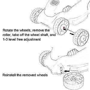 UIIAIOUIAIO Electric Lawn Mower, 14 Inch 12 Amp with Grass Bag and Height Adjustment for Green Lawns. Foldable Handle and Push Corded Design(Green)