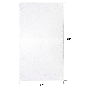 Orighty 6-Pack White Hand Towels - Quick Drying & Absorbent Microfiber Bathroom Hand Towel 16x28 inches - Lightweight & Thin White Towels - Multi Purpose for Gym, SPA, Hotel & Bathroom