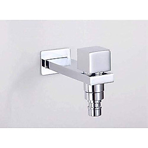 ShiSyan Y-LKUN Washing Machine Faucet Basin Sink Brass Chrome Washing Machine Mop Pool Lengthen Faucet Bibcock Copper Tap for Bathroom and Outdoor