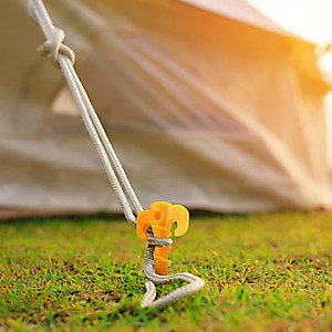 NODG 10 Pack Canopy Stakes Tent Pegs Spiral Stakes Outdoor Blanket Stakes Trampoline Anchors Durable Strong Plastic Peg Beach Mat Heavy Duty Screw Shape for Camping Sand Beach Rain Tarp and Hiking