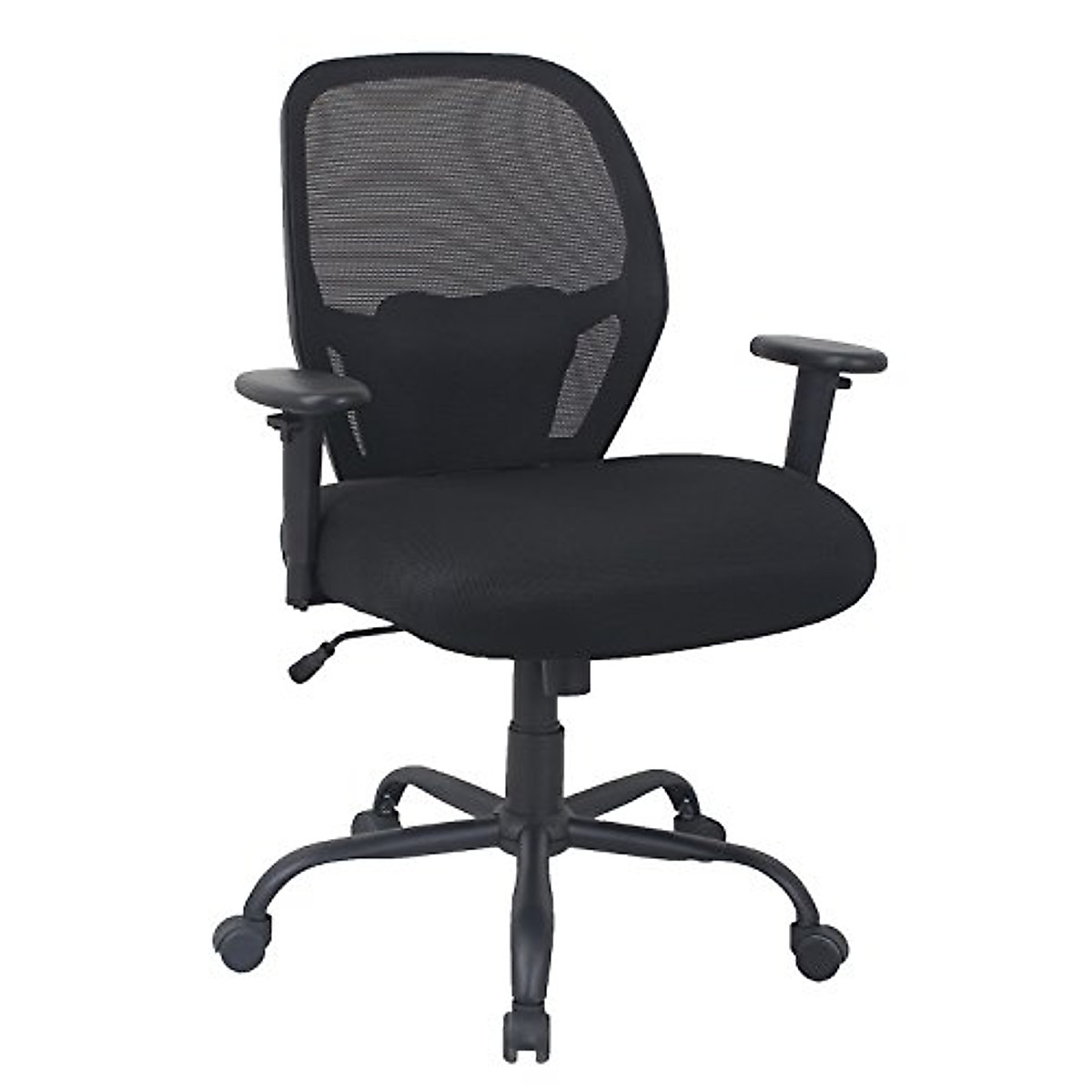 Amazon Basics Big & Tall Swivel Office Chair - Mesh with Lumbar Support, 450-Pound Capacity - Black