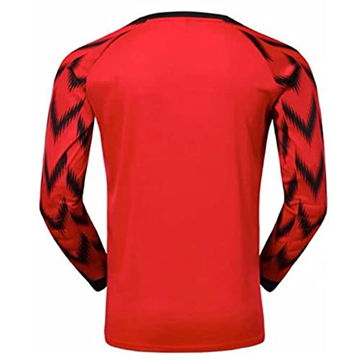 inhzoy Boys Goalkeeper Football Jersey Top and Shorts Sponge Pad Protective Soccer Goalie Keeper Uniform Kit Agate Red 8-10 Years