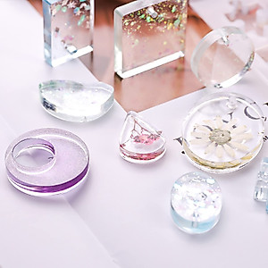 YOYOU Earring Resin Molds Silicone with Hole, 3 PCS DIY Resin Molds for Earrings Pendant Keychain Jewelry Making, Epoxy Resin & UV Resin DIY Crafting Supplies for Women Girls