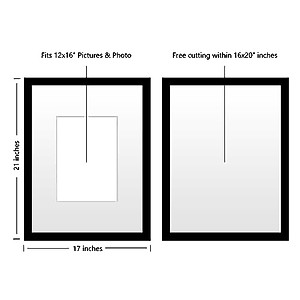 Betionol Diamond Painting Frames 16x20, Large Picture Frame Displays 16x20in Pictures Without Mat, or 12x16in/30x40cm Kid's Art Pictures or Photos with Mat, All Accessories Included