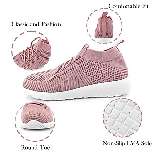 YESKIS Tennis Shoes Size 2 Girl Big Kids Running Sneakers Kid Breathable Lightweight Lace Up Athletic Shoe Pink