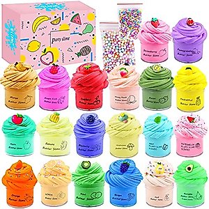 KMBTQRE 20pack Butter Slime Kit for Girl Boys, Party Favors, Stress Relief Toy, Stocking Stuffers for Kids 6 7 8 9 10 11 12 Years Old