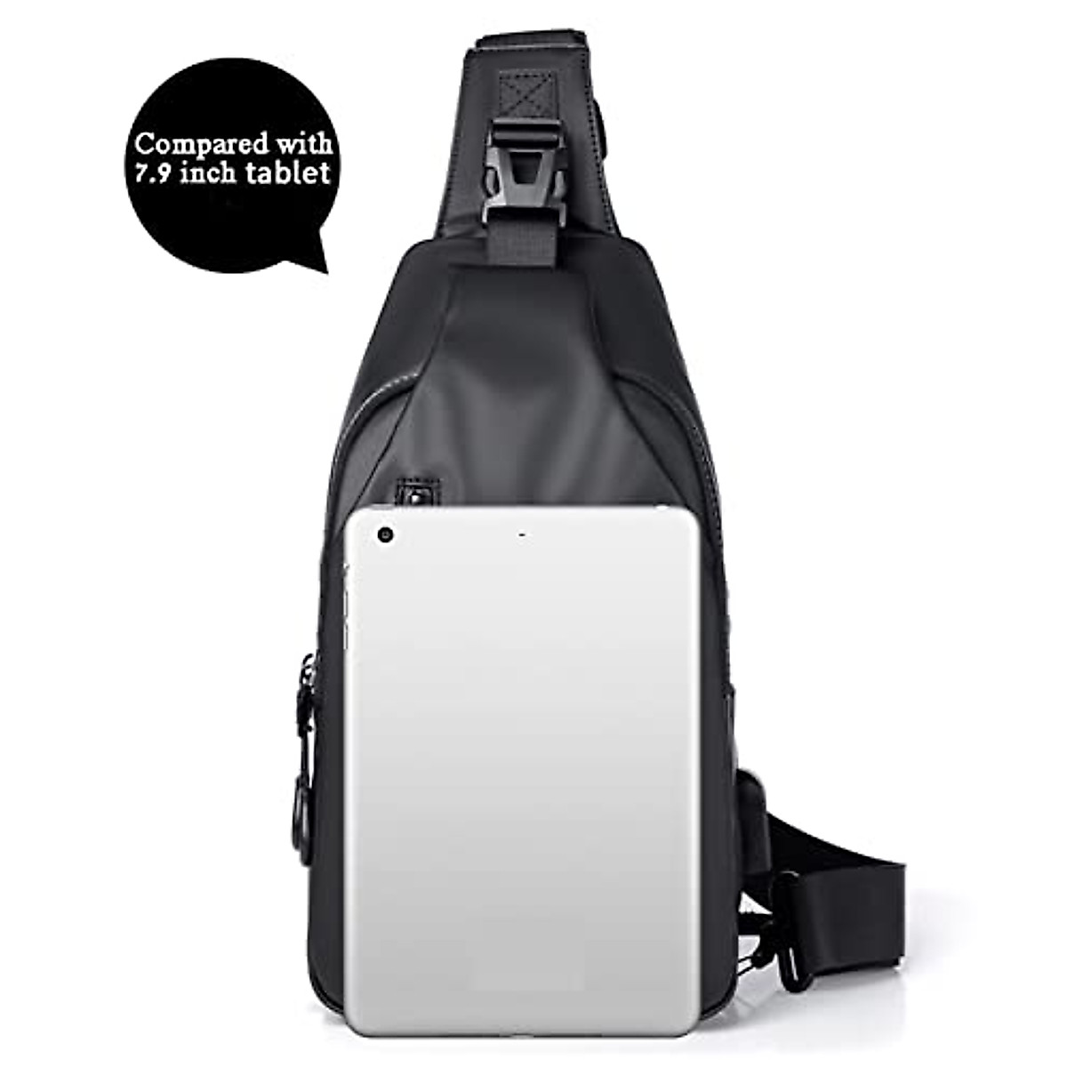 YYFRIEND Waterproof Sling Bag Travel Hiking Chest Bag Daypack, Crossbody Backpack with USB Charging Port