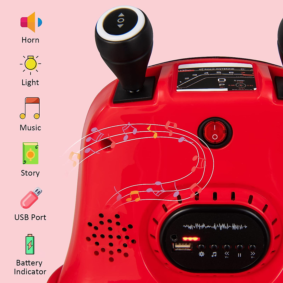 HONEY JOY 12V Bumper Car for Toddlers 1-3, Baby Ride on Bumper Car w/Dual Joysticks, Flashing LED Light & 360 Degree Spin, Electric Vehicle for Kids, Ride on Car w/Remote Control, Gift for Boys Girls