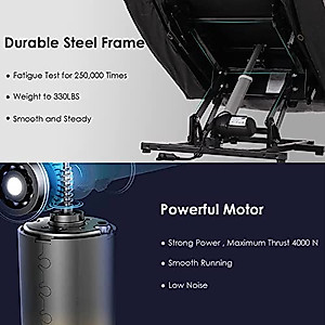 IPKIG Power Lift Chairs Recliners for Elderly with Massage and Heated, Faux Leather Power Recliner Chair with USB Ports/2 Remote Control/4 Side Pocket for Living Room, Bedroom (Brown)