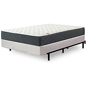 Spring Coil 8-Inch High Profile Mattress Foundation/Strong Wood Structure/Easy Simple Assembly Box Spring, Full, Off-White, Queen