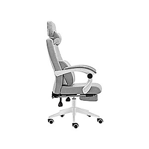 KXDFDC Minimalist Fashion Leisure Chair Computer Chair Seat Swivel Chair Cotton and Linen Office Chair
