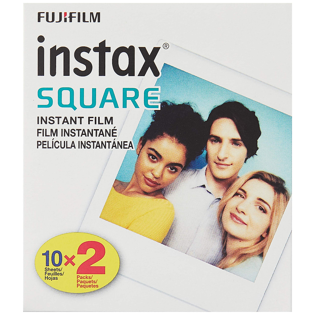 Fujifilm Instax Square SQ1 Instant Film Camera, Glacier Blue Bundle with Instax Square Film, White (20 Exposures)