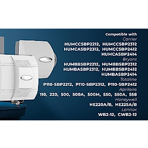 10 Replacement Water Panel Filter for Aprilaire Whole House Humidifier Pad Filters Models 110, 220, 500, 500A, 500M, 550, 550A, 558 Humidifier Replacement Wicks Filter,Furnace Humidifier Filter