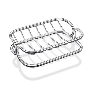 Bar Soap Dish Stainless Steel Shower Soap Holder Rust Proof Metal Soap Holder Self Draining Soap Sponge Holder Shelf Tray for Shower Bathroom Kitchen Sink