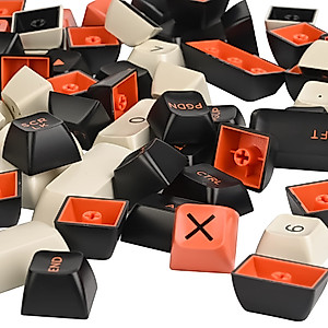 Ussixchare Japanese Cherry Profile Keycaps 60 Percent Dye-Sub for Cherry Mx Gateron Kailh Switch 60% Coral Sea PBT Key Cap Set for 60% 65% Keyboards (Coral Sea-Cherry)