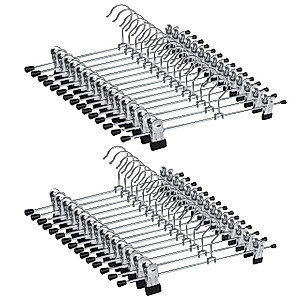 Skirt Hangers 30Pack Pants Hangers with Clips Trouser Clothes Hangers