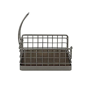 Spectrum Madison Weighted Napkin Holder (Industrial Gray) - Dispenser & Décor for Kitchen, Dining Room, Outdoor, & Bar Tabletop Storage